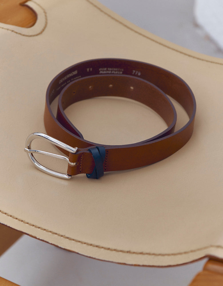 Leather belt HEROS/86211/043 – Devernois