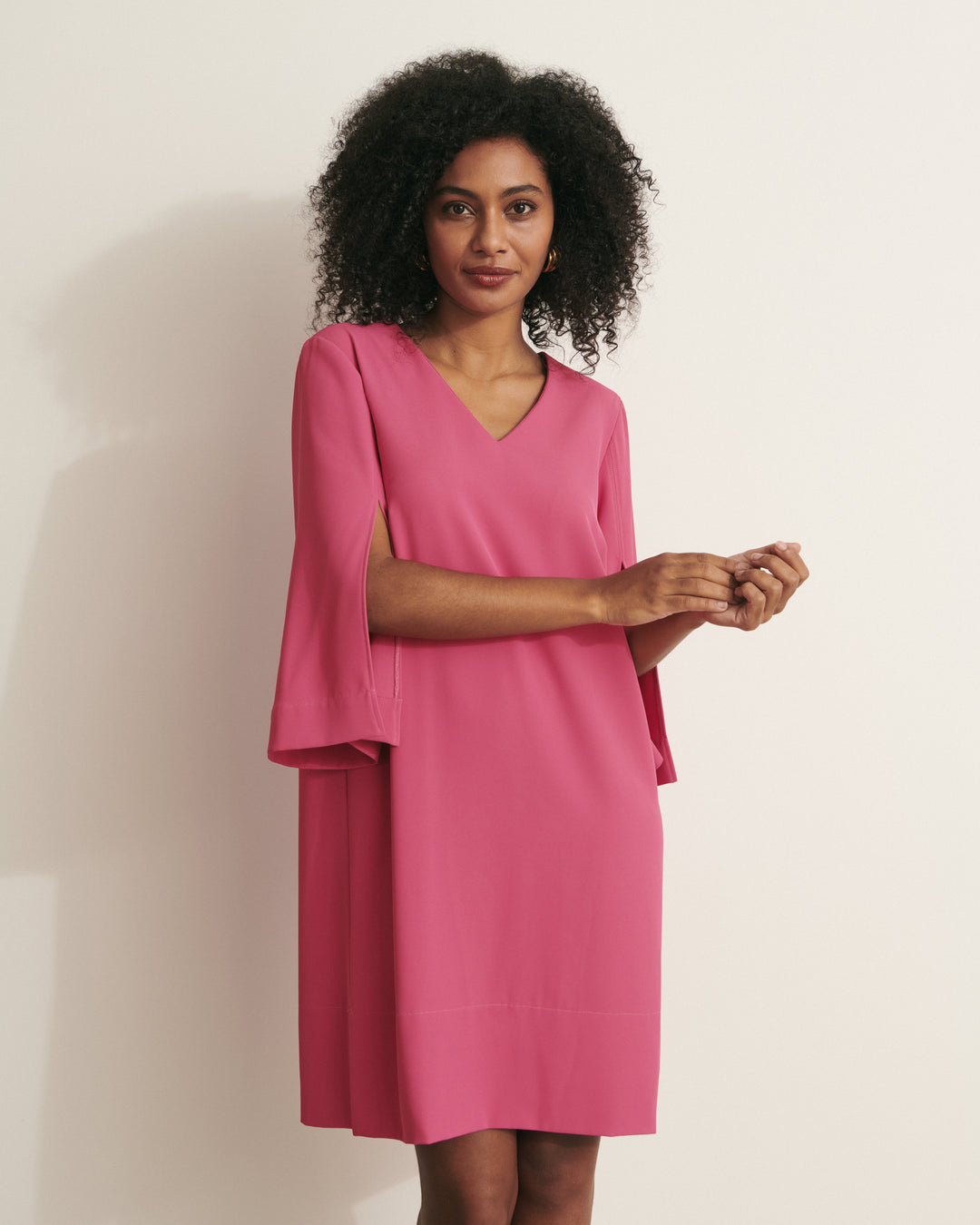 Robe droite manches fendues – Devernois